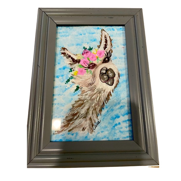 Hand Crafted | Art | Original Watercolor Llama Alpaca Painting Hand ...